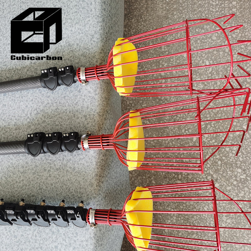 3-20m Telescoping Tubes Carbon Fiber Fruit Picker Poles 3K High Streng ...