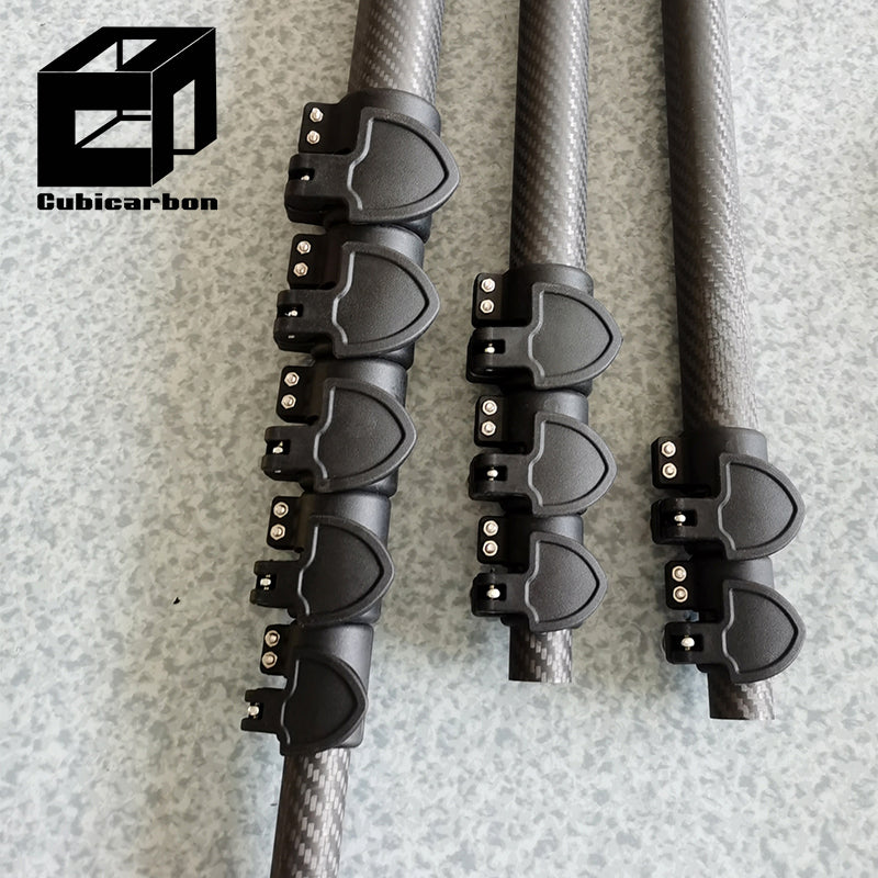 3-20m Telescoping Tubes Carbon Fiber Fruit Picker Poles 3K High Streng ...