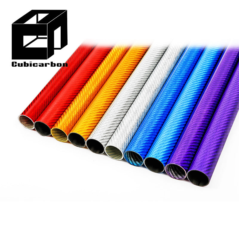 3K Glossy Colorful Carbon Fiber Tube 1" 2" 3" Customized Carbon Fiber ...